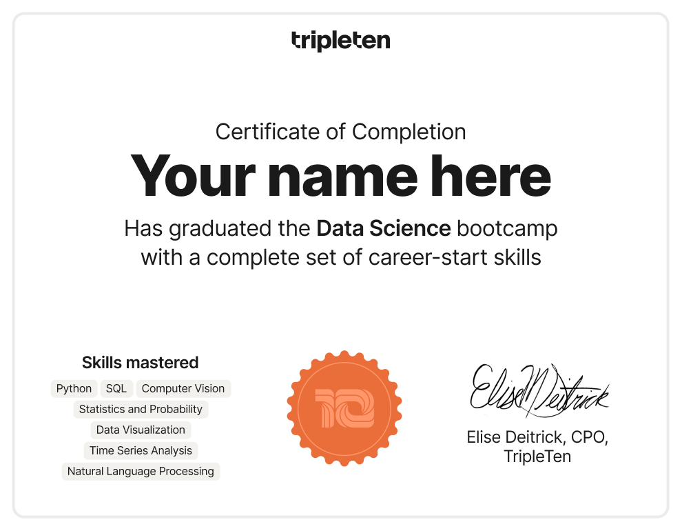 Data Science Bootcamp Online Part-Time | TripleTen